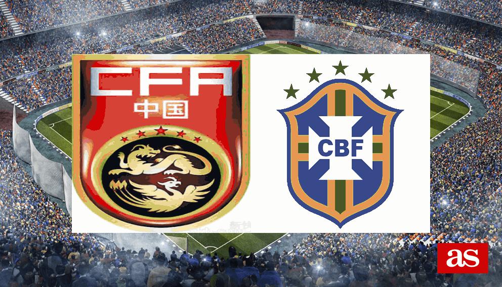 China 0-5 Brazil: results, summary and goals