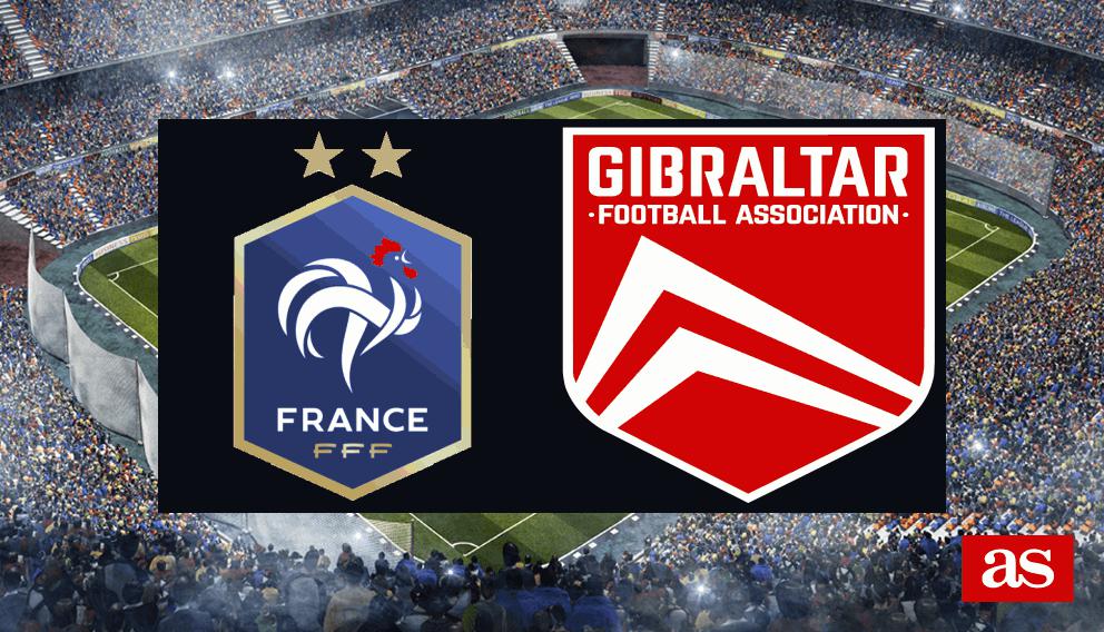France 14-0 Gibraltar: results, summary and goals
