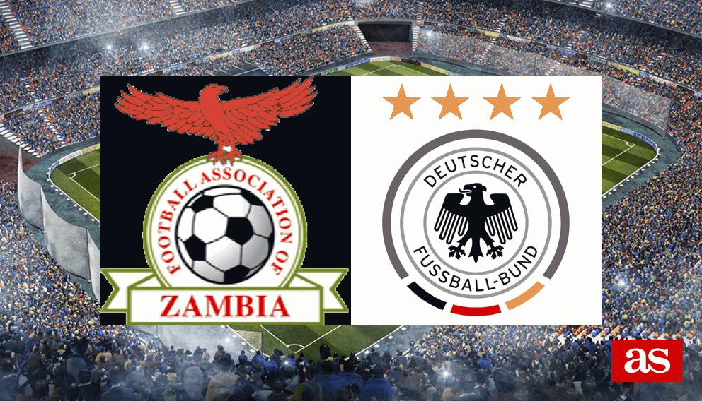 Zambia 1-4 Germany: results, summary and goals
